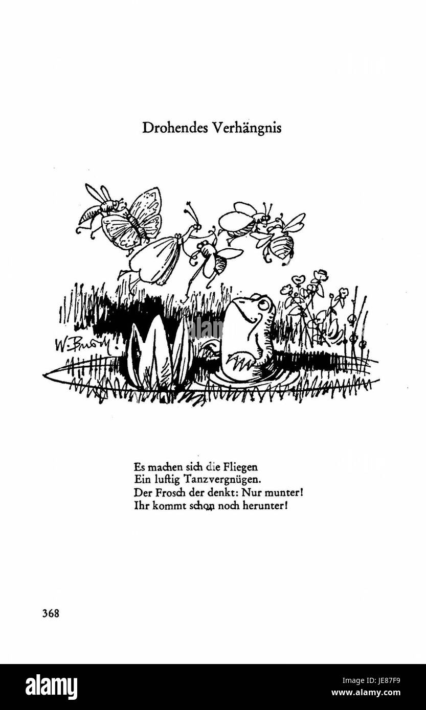 An illustration from 'Busch Werke' v4, depicting a satirical scene ...