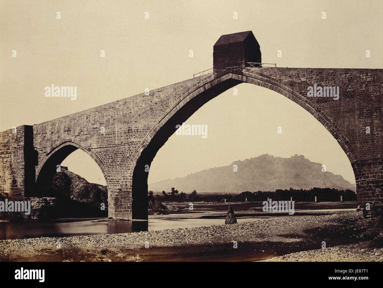 This photograph, taken by Charles Clifford, shows the Devil's Bridge in ...