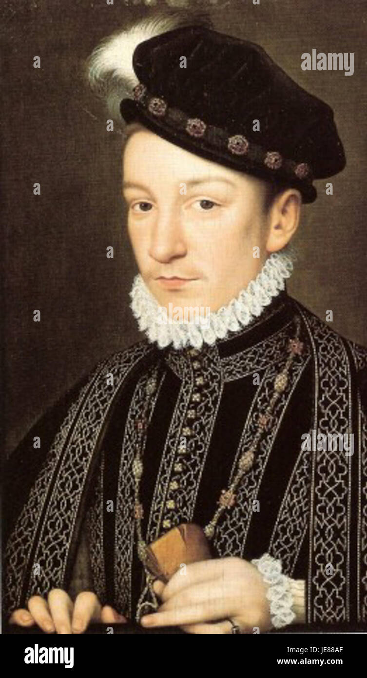 This portrait of Charles IX of France, painted by François Clouet ...