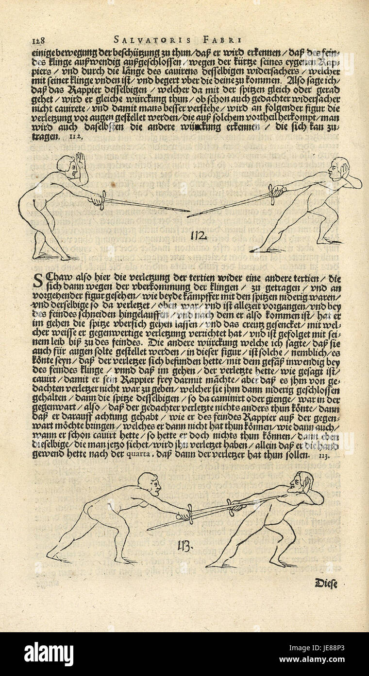 A passage from 'De Fechten' by Fabri, detailing medieval fencing techniques and combat training ...