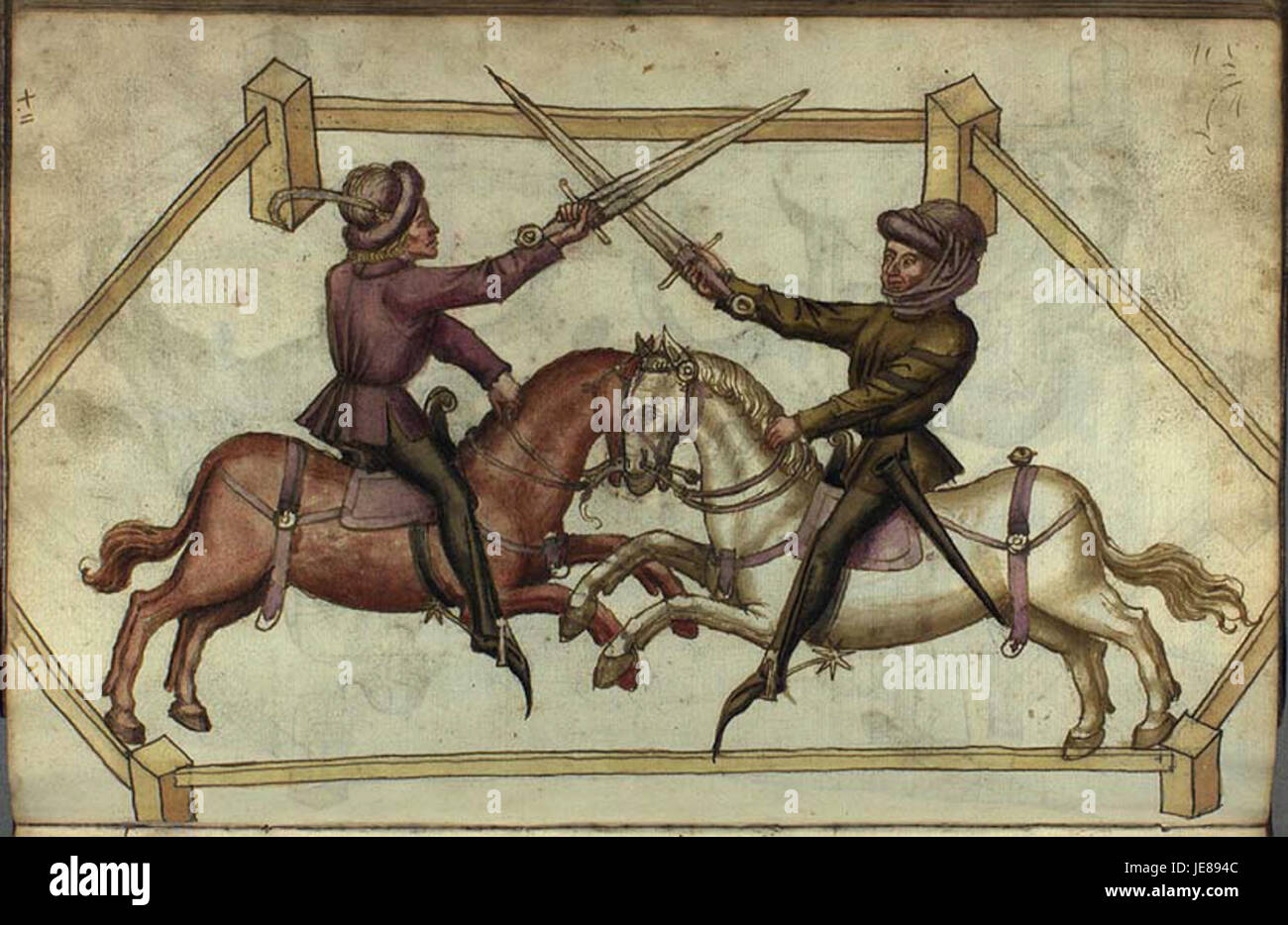 An illustration from 'De Alte Armatur und Ringkunst' by Hans Talhoffer ...