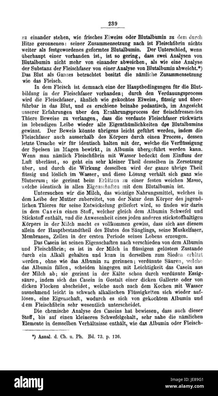 A page from *De Chemische Briefe*, written by the German chemist Justus ...
