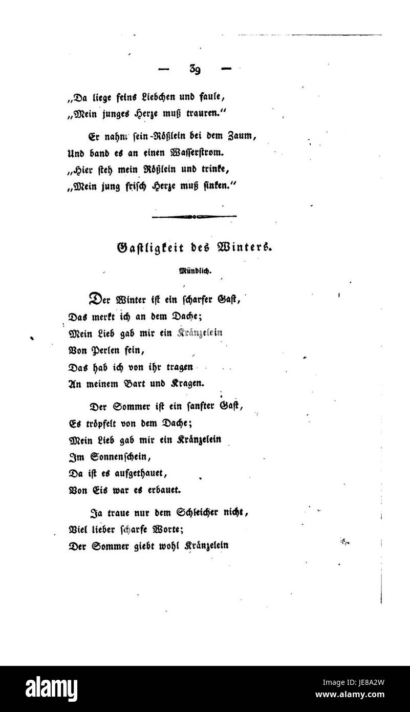 Traditional german poems hi-res stock photography and images - Alamy