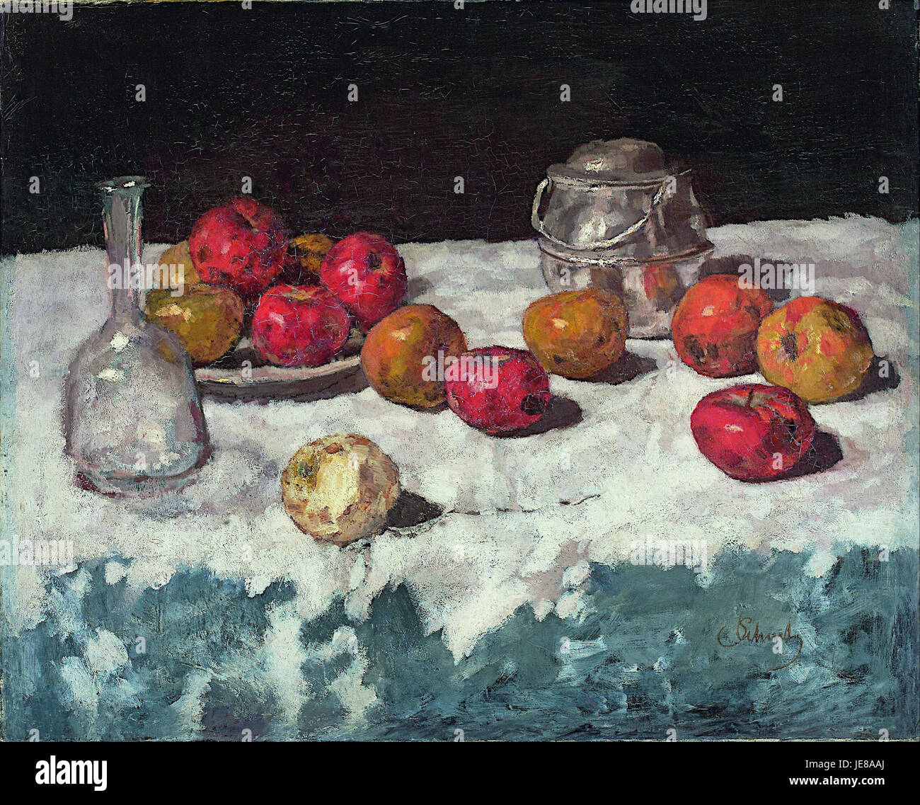 Carl Schuch's 'Still Life with Apples' is an example of his detailed ...