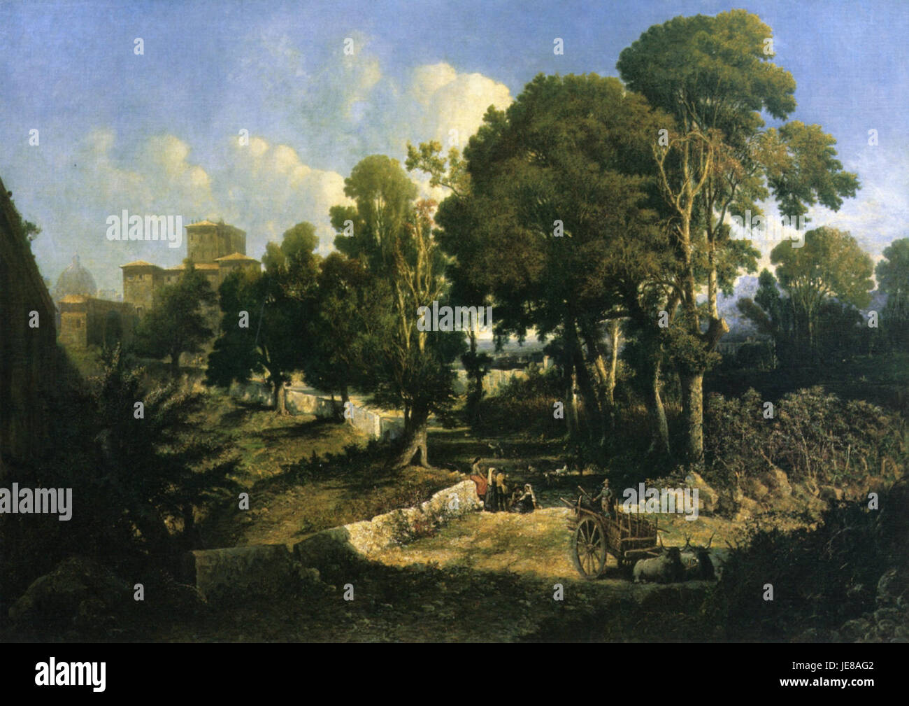 The artwork Effect near Noon Along the Appian Way by George Loring ...