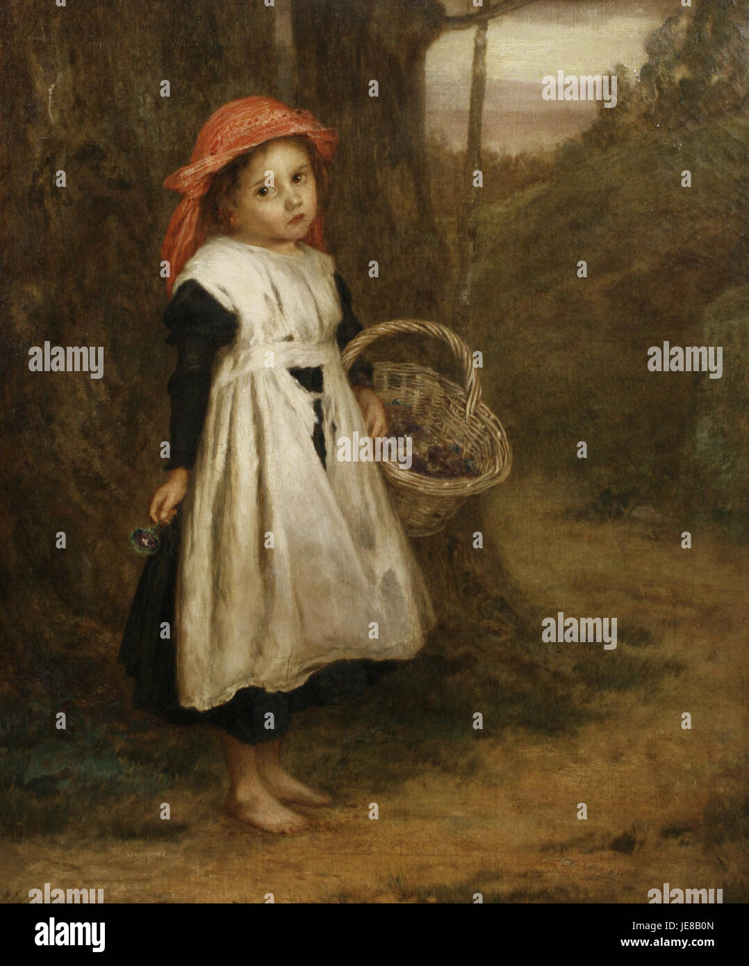 Augustus Edwin Mulready's painting 'A Little Violet Seller' from 1877 ...