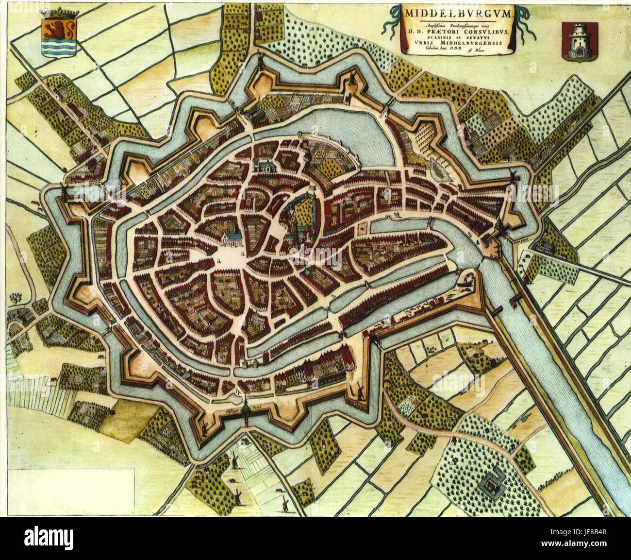 Middelburg map hi-res stock photography and images - Alamy