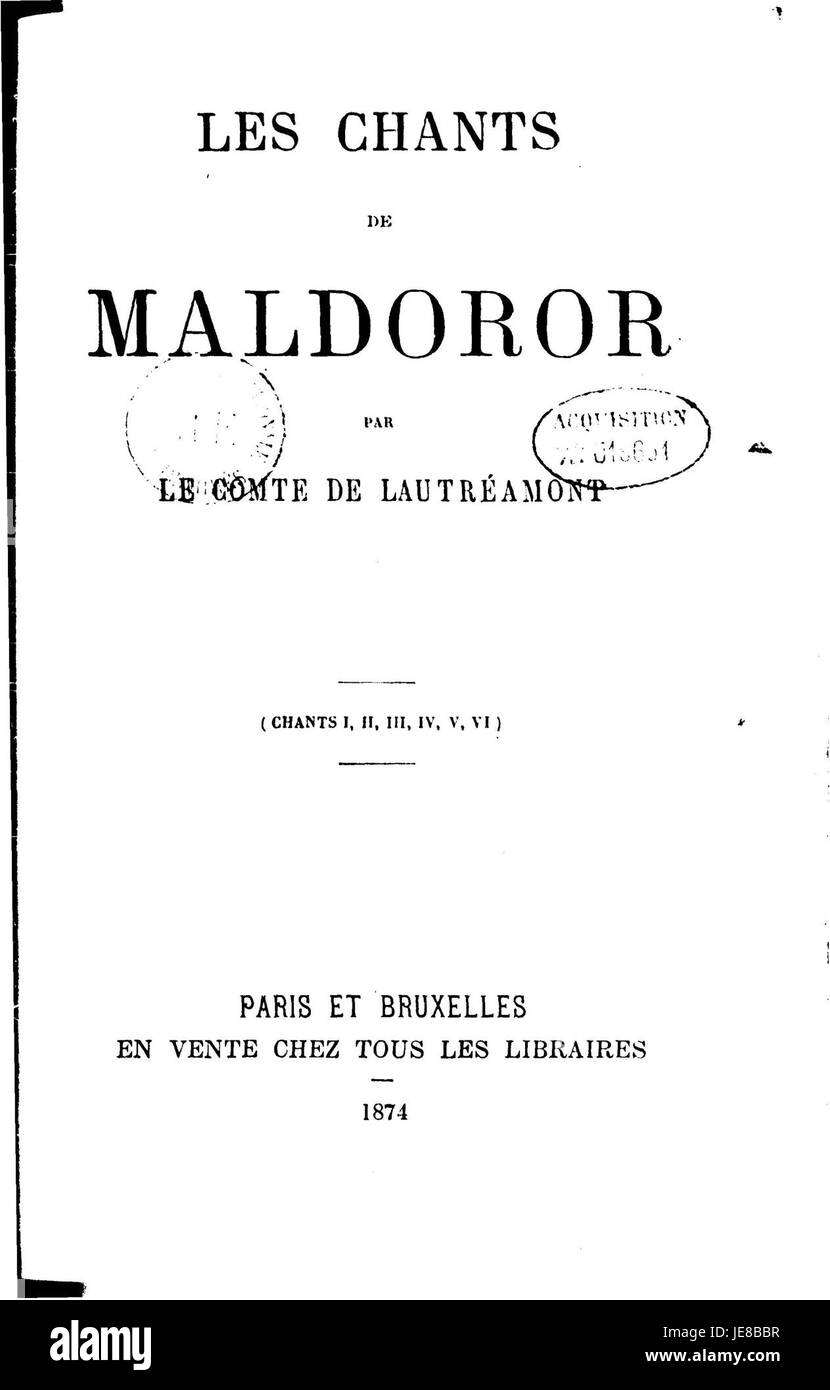 Maldoror section hi-res stock photography and images - Alamy