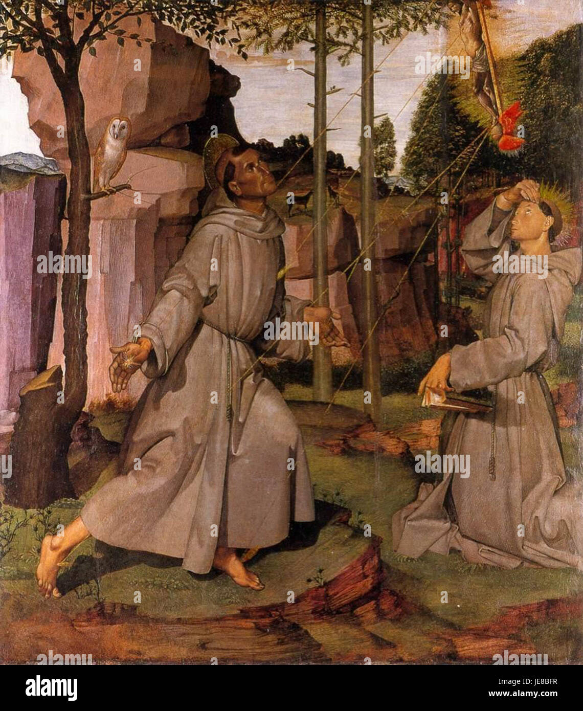 A painting by Bartolomeo Della Gatta titled 'Stigmata of St. Francis ...