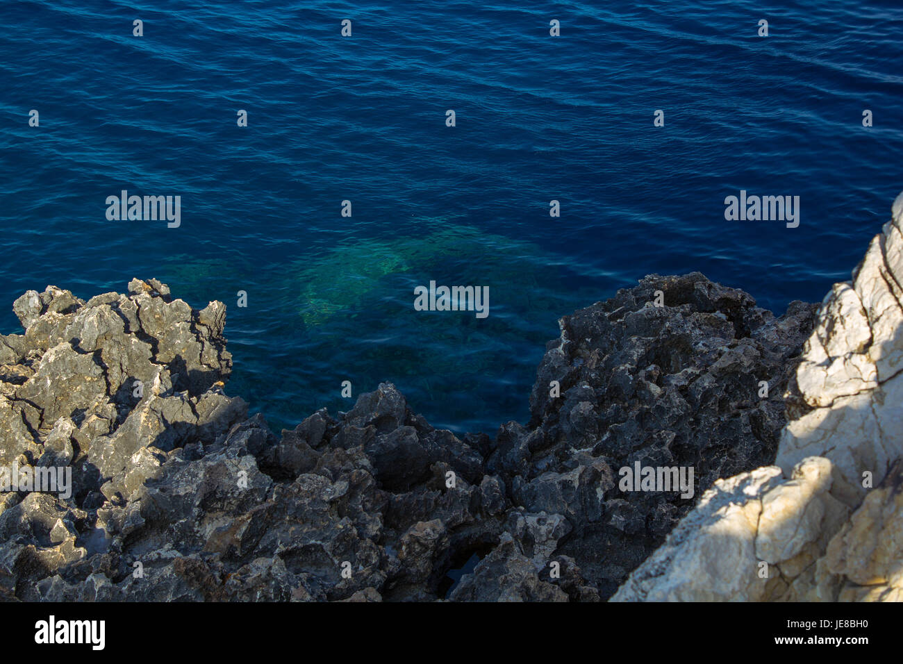 Beautiful Rocks, seasides, sunny wather warm weather in Cyprus Stock ...
