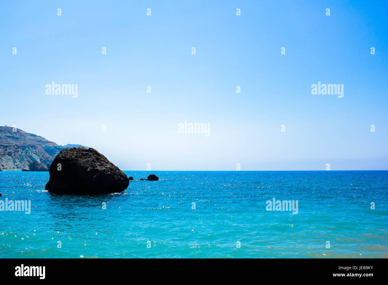 Beautiful Rocks, seasides, sunny wather warm weather in Cyprus Stock ...