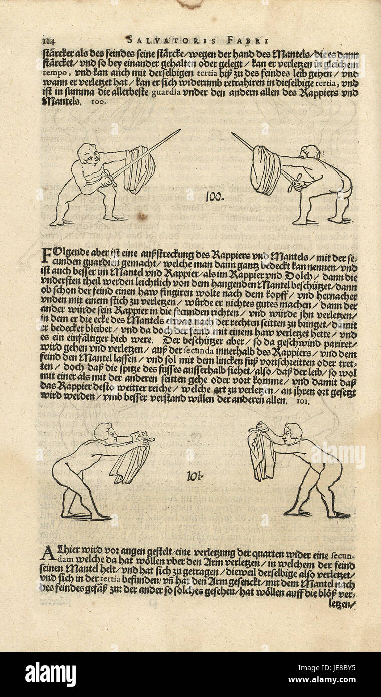 De Fechten (Fabri) 114 is a medieval manuscript detailing techniques ...