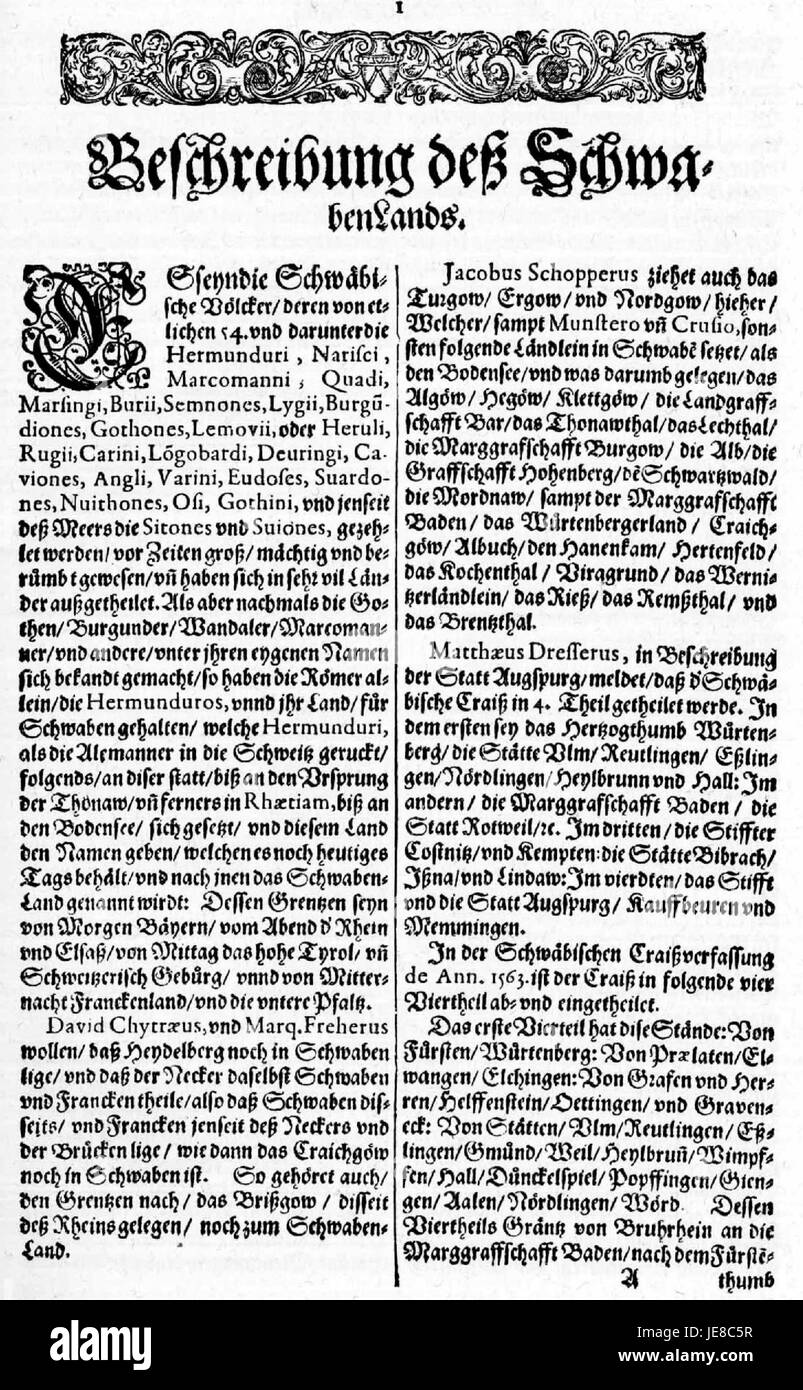 De Merian Sueviae 010 is a map or document depicting the Swabian region ...