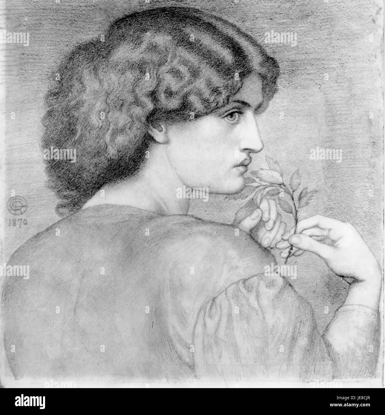 Rossetti painting Black and White Stock Photos & Images - Alamy