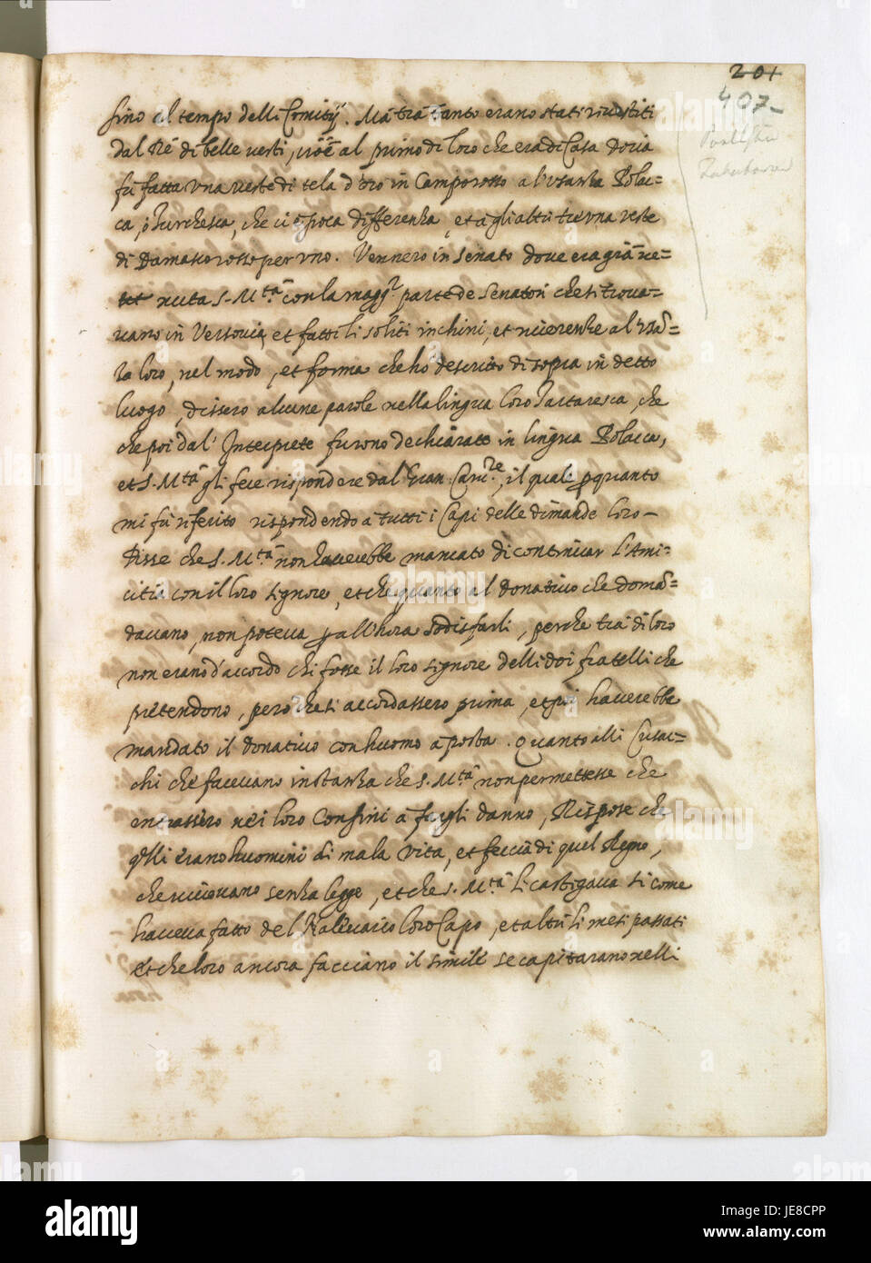 The AGAD document, dated July 4, 1707, details the journey of papal ...