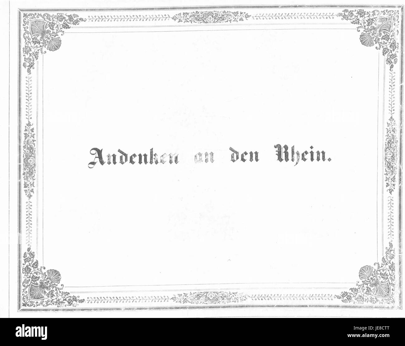 A 1840 engraving titled Andenken an den Rhein, depicting the Rhine ...