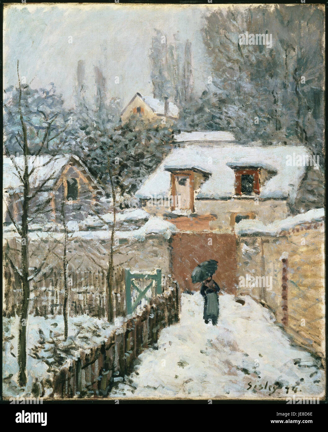 Alfred Sisley's 'Snow at Louveciennes' captures a winter scene in the ...