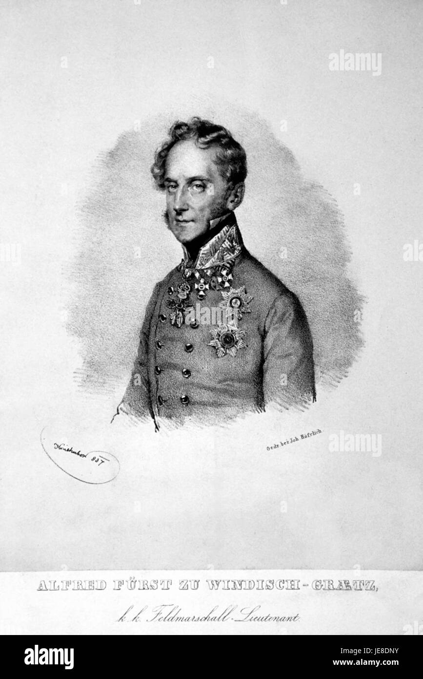 This lithograph by Alfred Windisch-Graetz, created in 1837, showcases ...