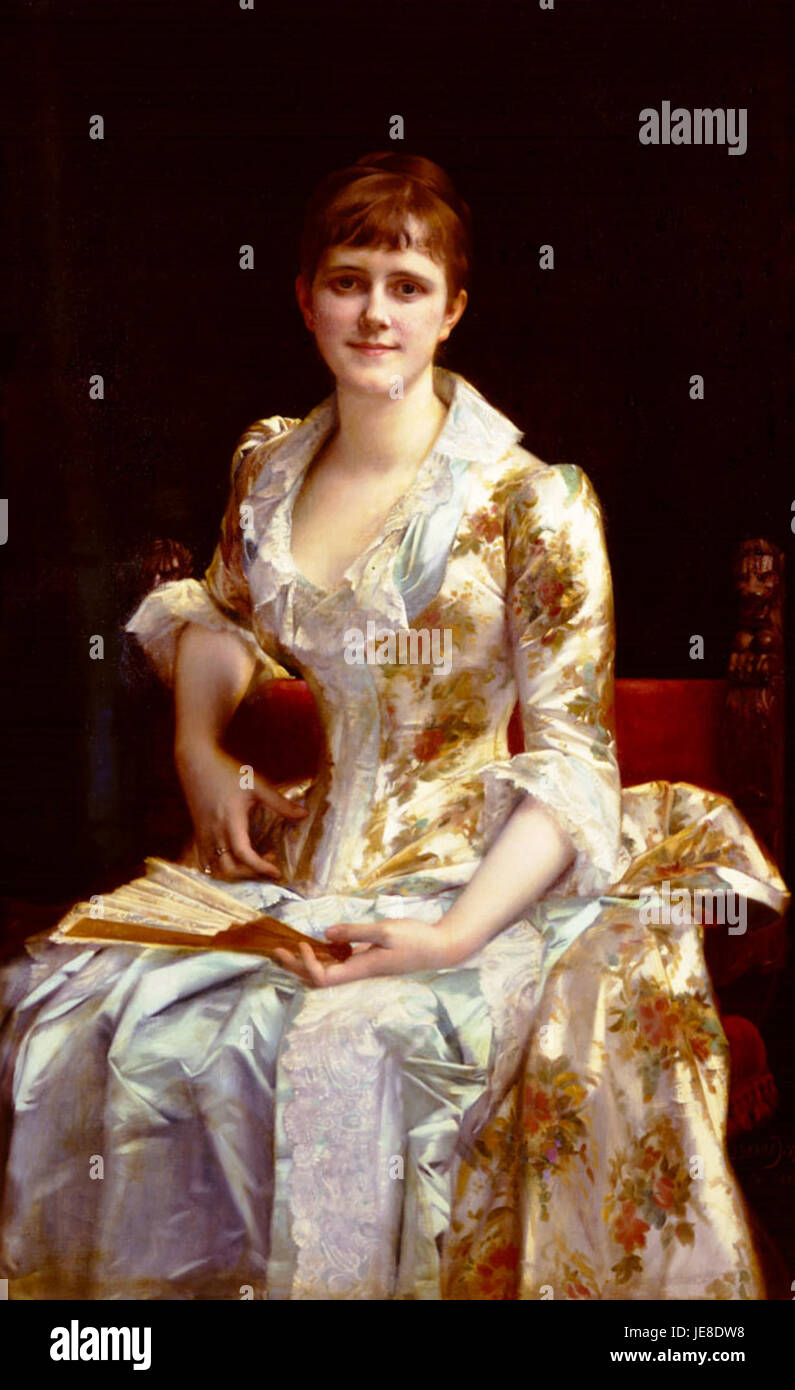 'Portrait of a Young Lady' by Alexandre Cabanel, an 18th-century ...