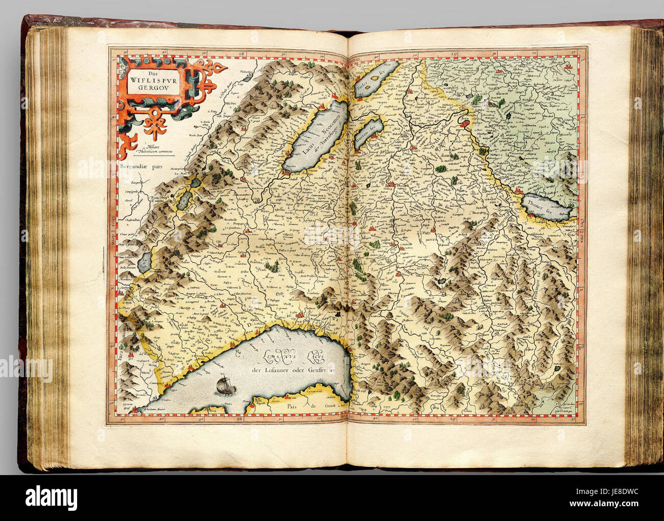 The image refers to a map from the 'Atlas Cosmographicae' by Gerardus ...
