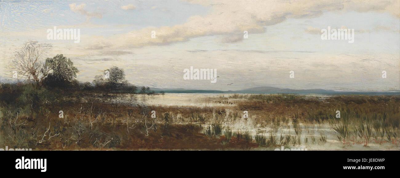 'Partie am Chiemsee' (1887) by August Schaeffer von Wienwald is a ...