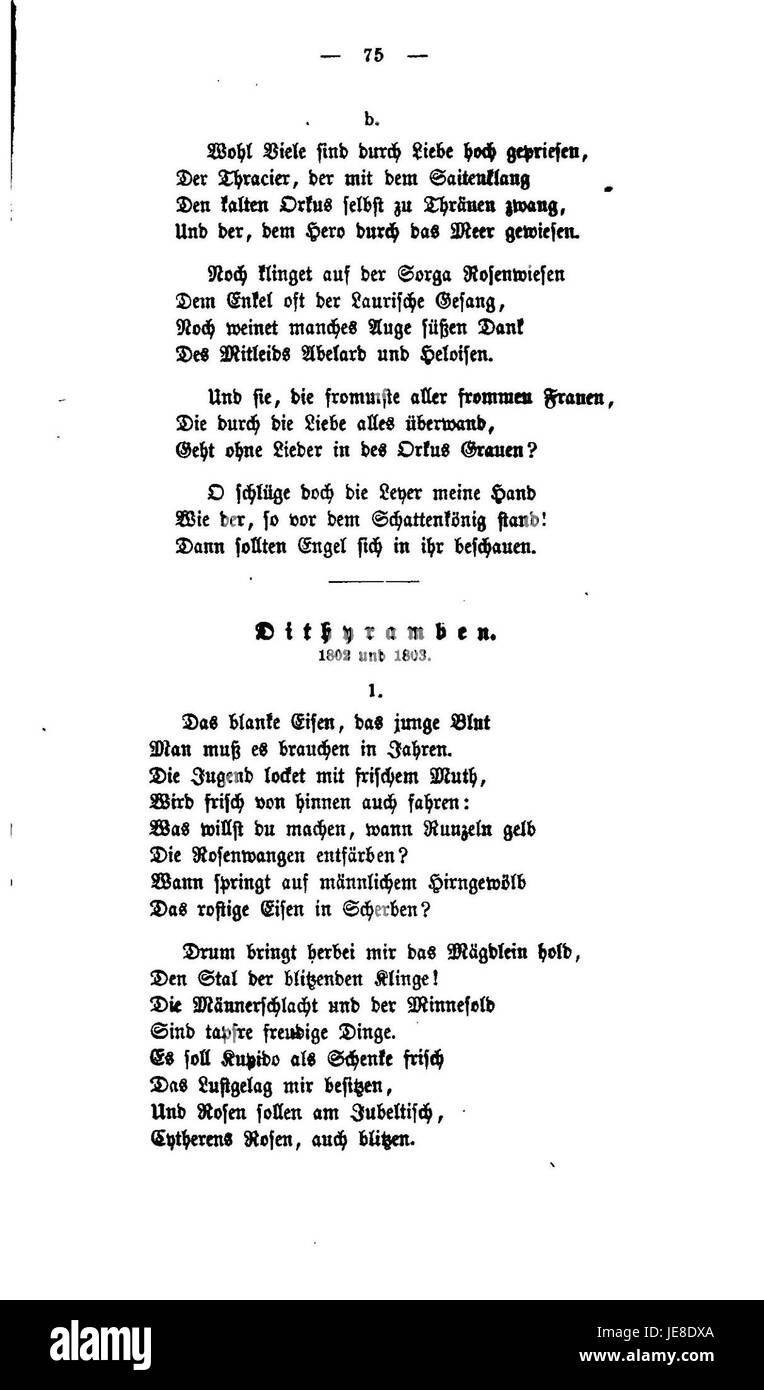 A page from 'Arndt - Gedichte' (1860), a collection of poems by German ...