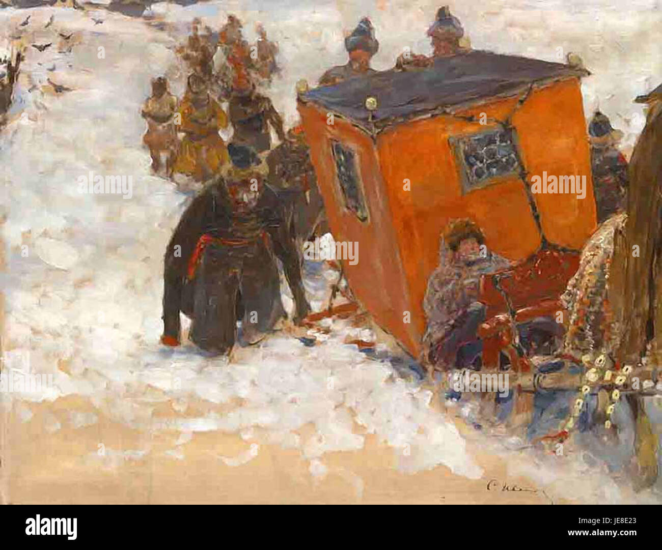 'Boyarsky vozok' by S.V. Ivanov is an artwork depicting a traditional ...