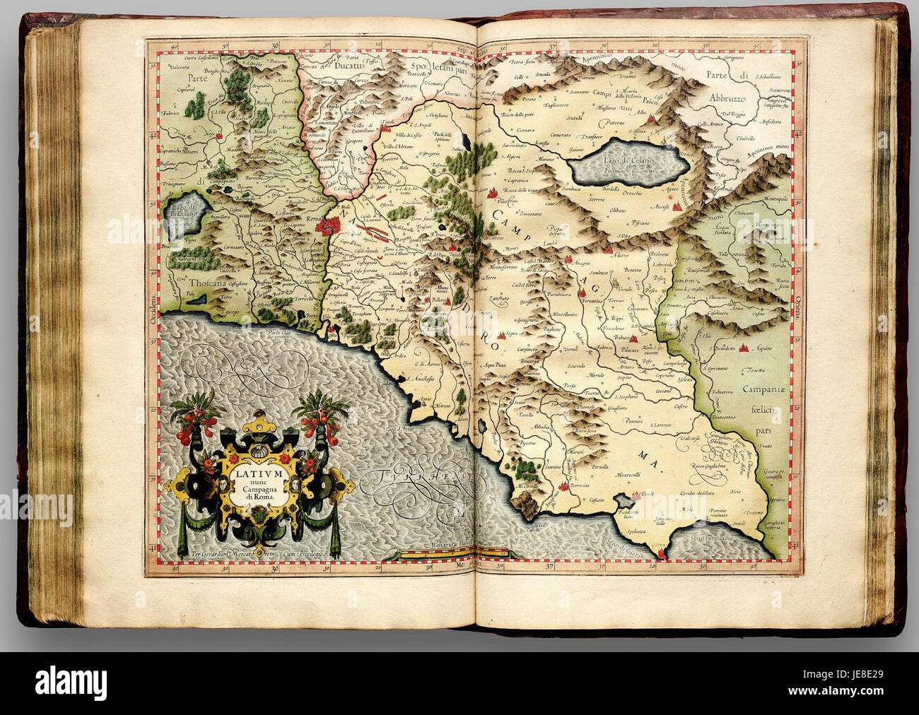 A detailed map from the *Atlas Cosmographicae* by Gerardus Mercator ...