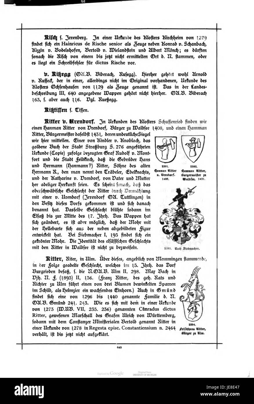 A historical compilation of noble families and coats of arms from the ...