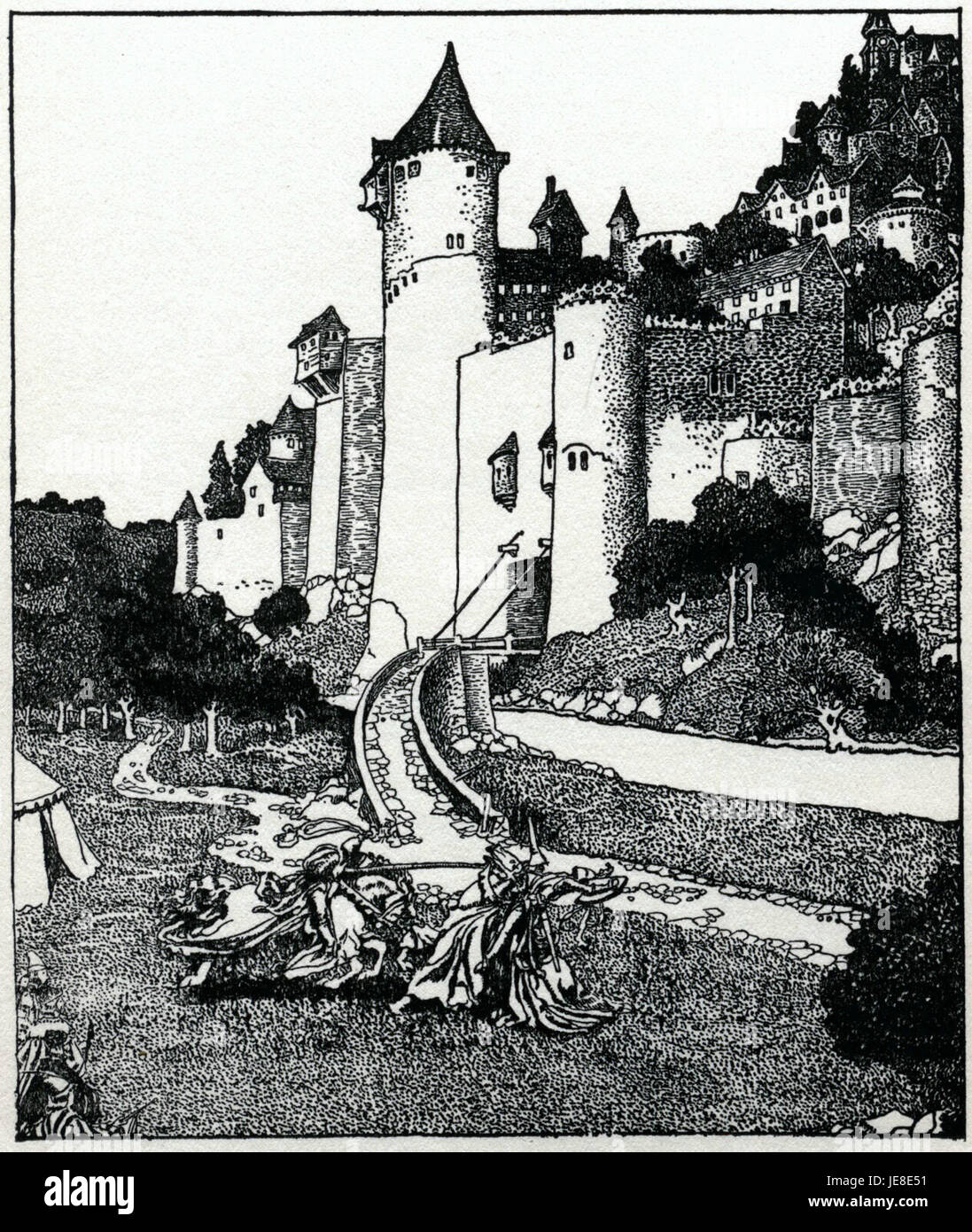 The artwork 'Two Knights do Battle before Cameliard' by Arthur Pyle ...