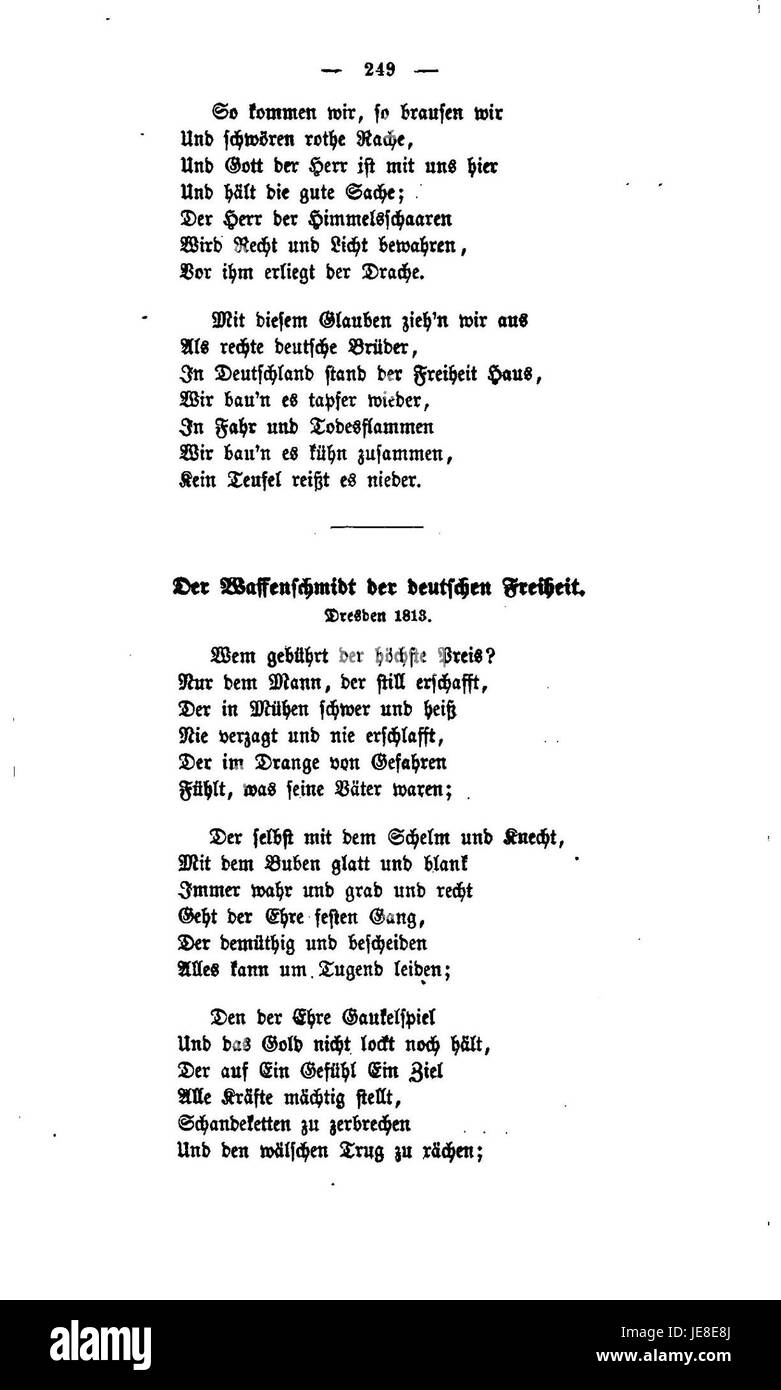 A page from 'Gedichte' (Poems) by Arndt, a collection of German poetry ...