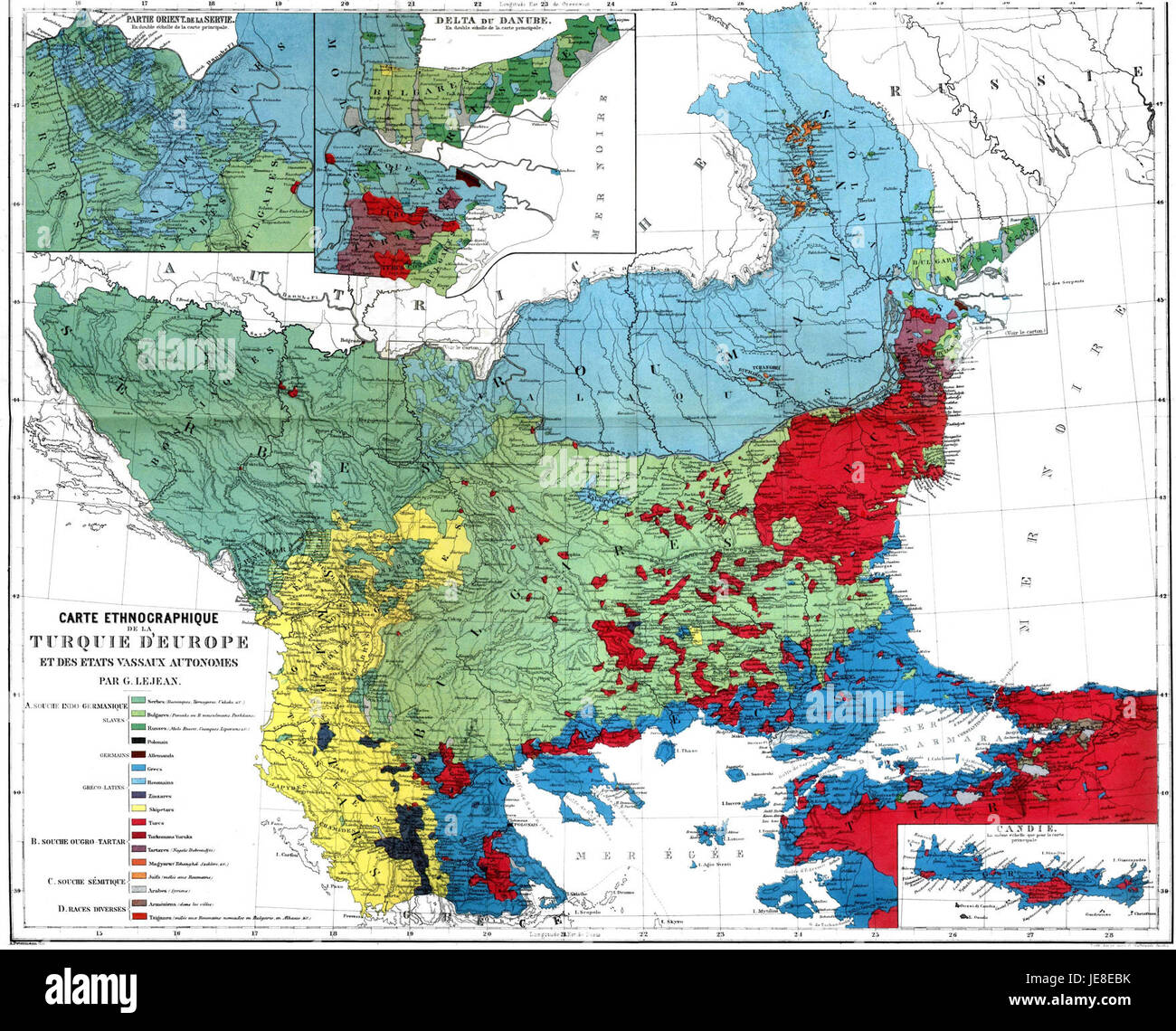 This historical map from 1861 illustrates the ethnic composition of the ...