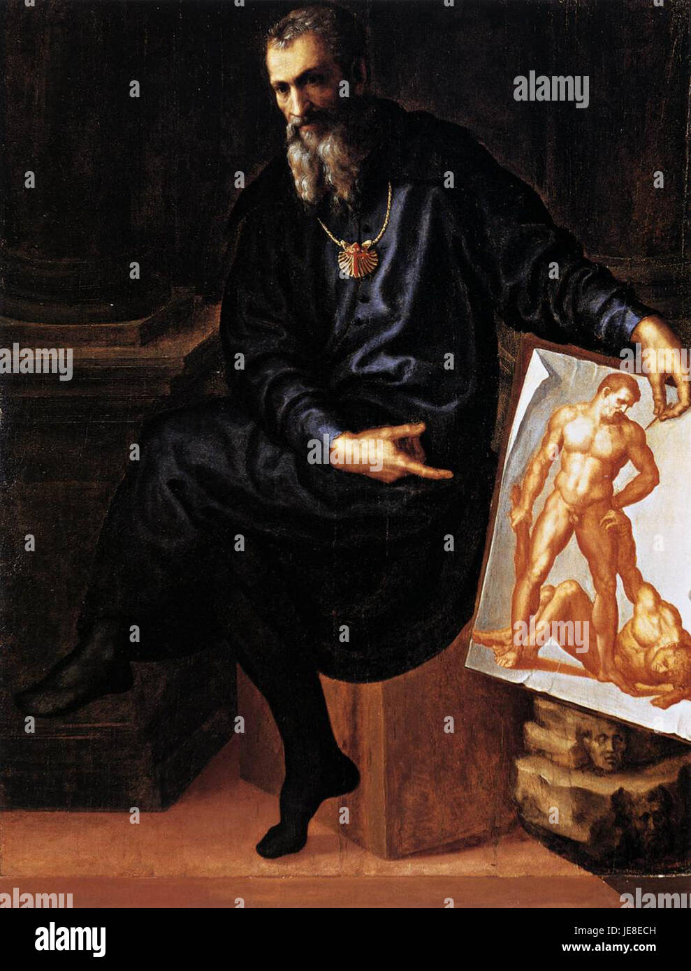 This image is a portrait of Baccio Bandinelli, an Italian Renaissance ...