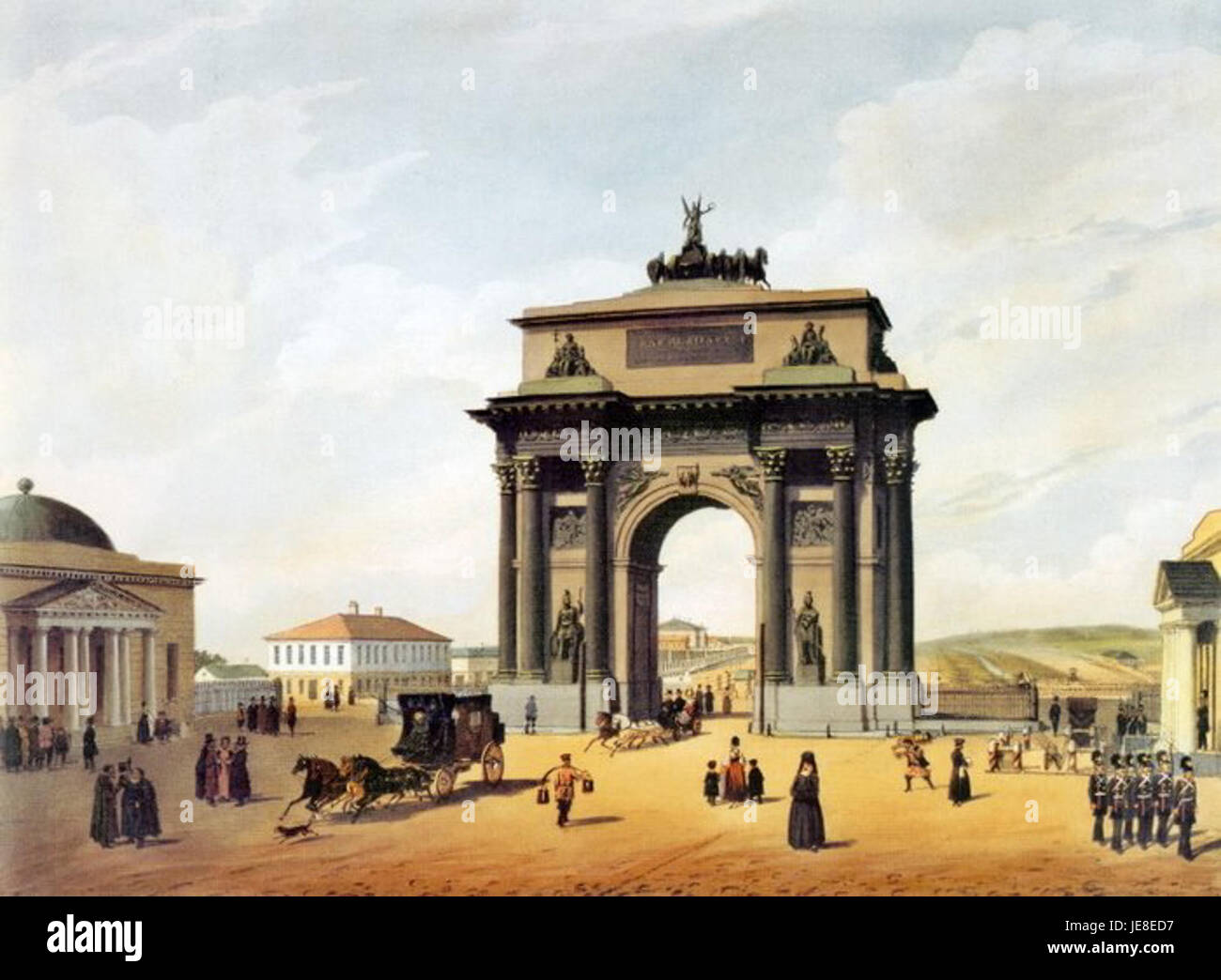 Benois Triumphal Gate 1848 Stock Photo - Alamy