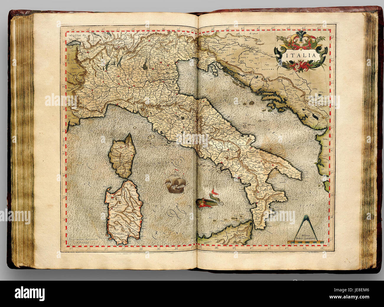 This page is from the 'Atlas Cosmographicae' by Gerardus Mercator, a ...