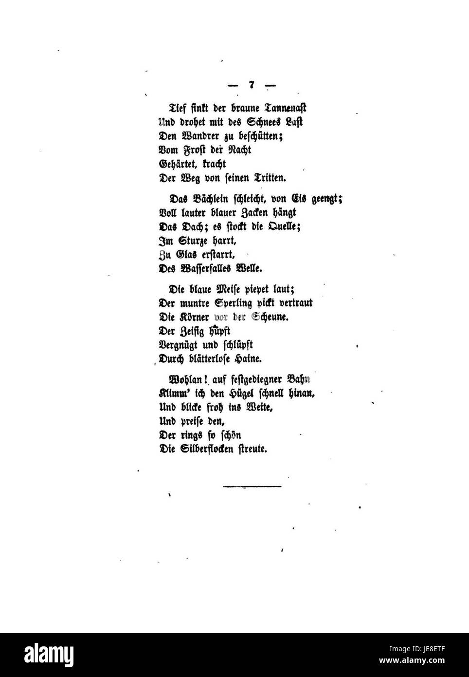 An excerpt from 'Blumenlese aus den neuen Schweizerischen Dichtern,' a ...