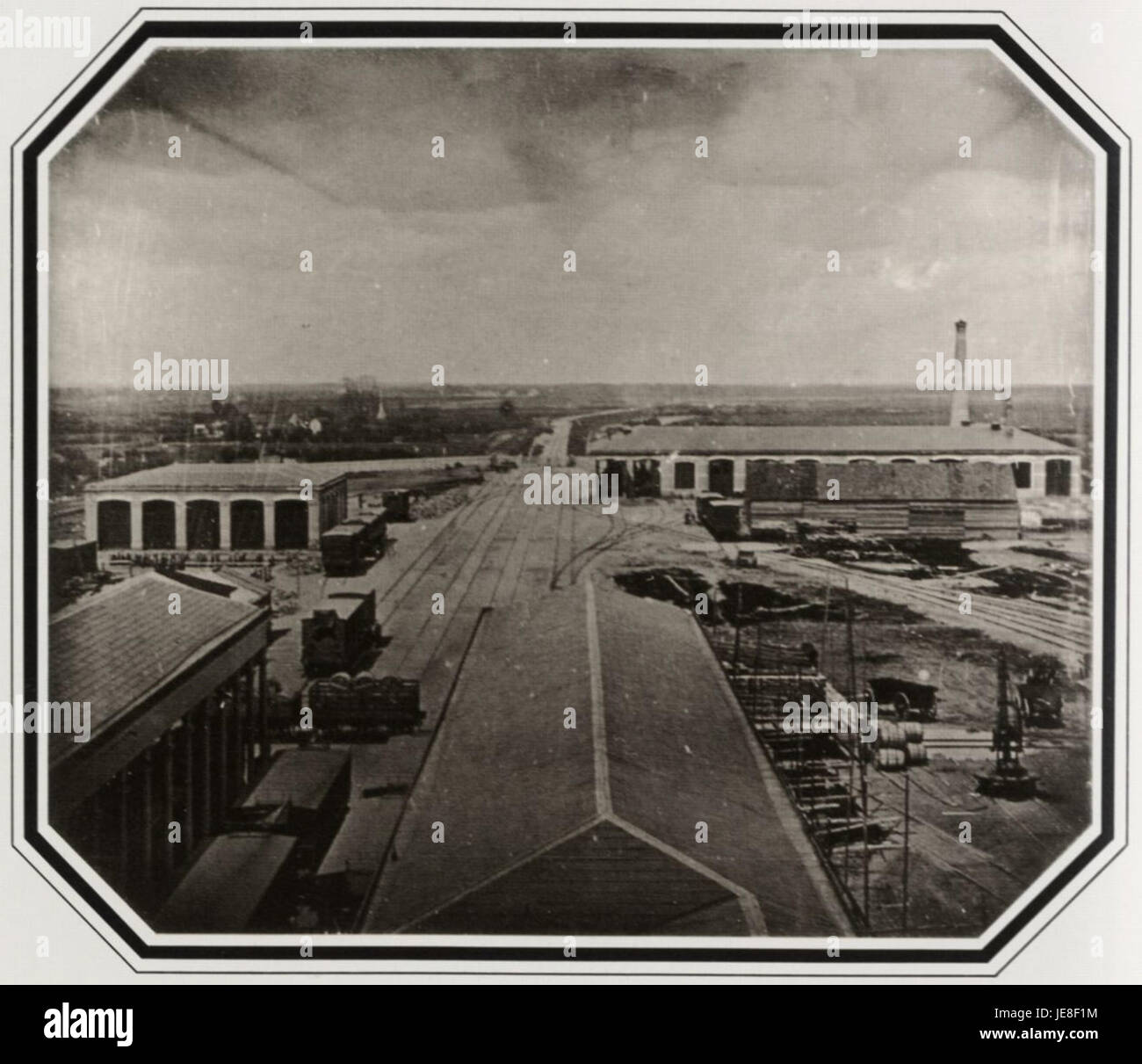 This image shows the train station of Altona, Germany, as it appeared ...