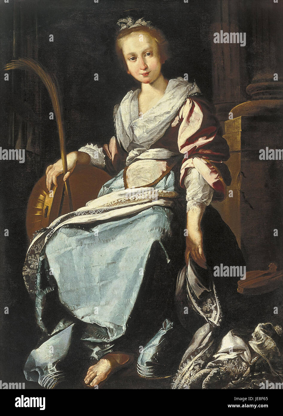 Bernardo Strozzi’s painting 'Santa Cecilia' depicts Saint Cecilia, the ...