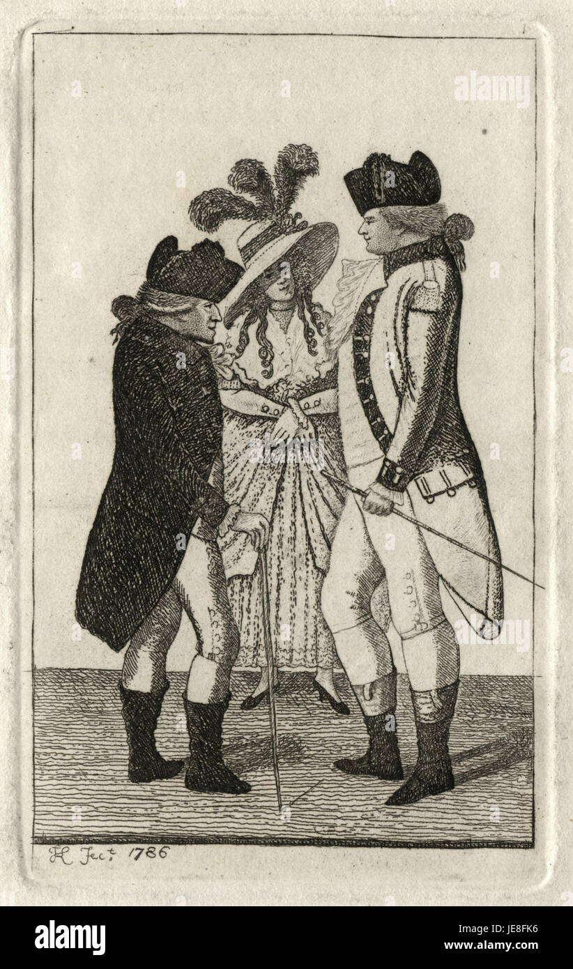 This portrait by John Kay depicts *Captain Page* and *Captain Vicars ...