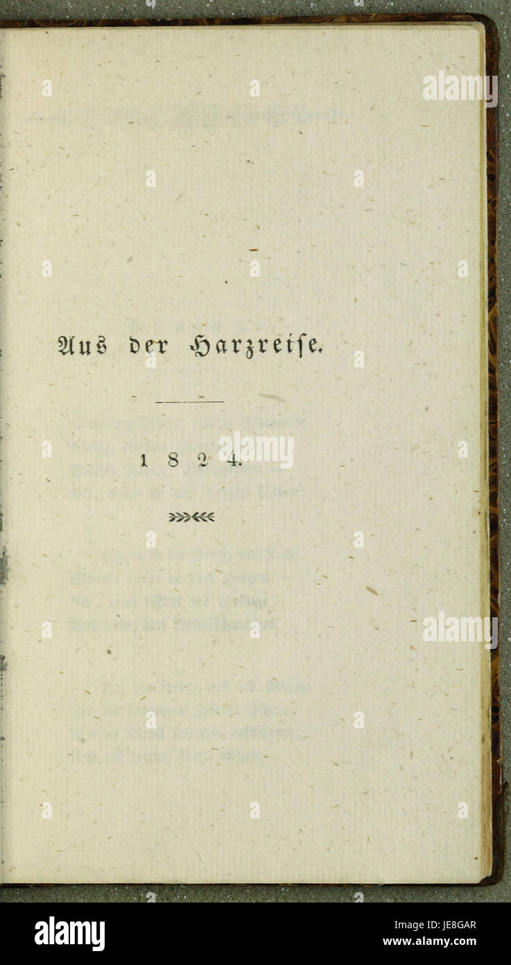 A page from 'Buch der Lieder', a famous collection of German poetry by ...