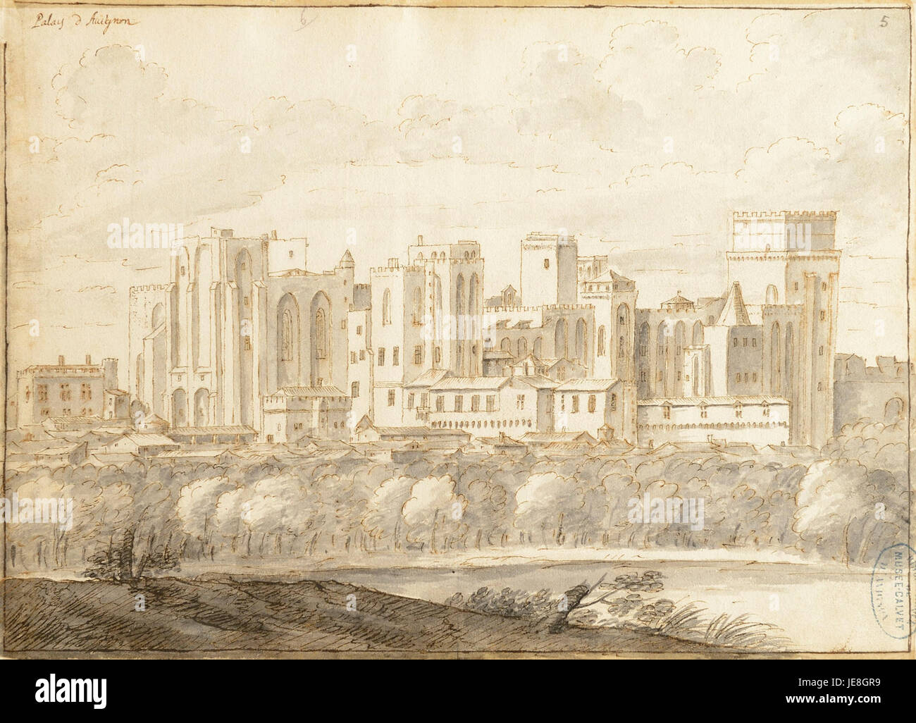 'Album Laincel 6' features historical views of the Palais des Papes in ...