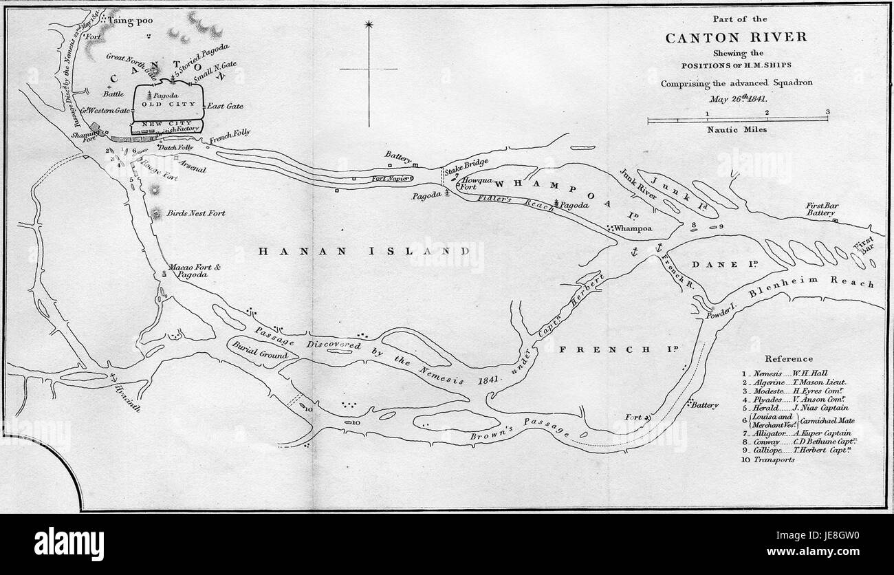 This 1841 depiction of the Canton River offers a historical view of the ...
