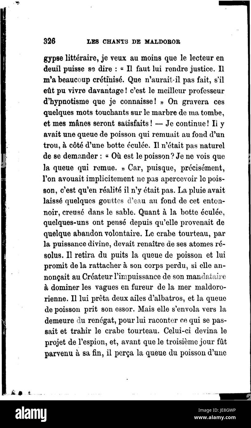 A scene from the text 'Chants de Maldoror,' a poetic and philosophical ...