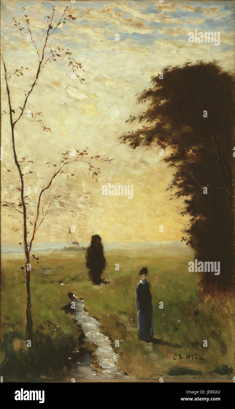 Carl Fredrik Hill's painting 'Sister Anna' depicts a tranquil and ...