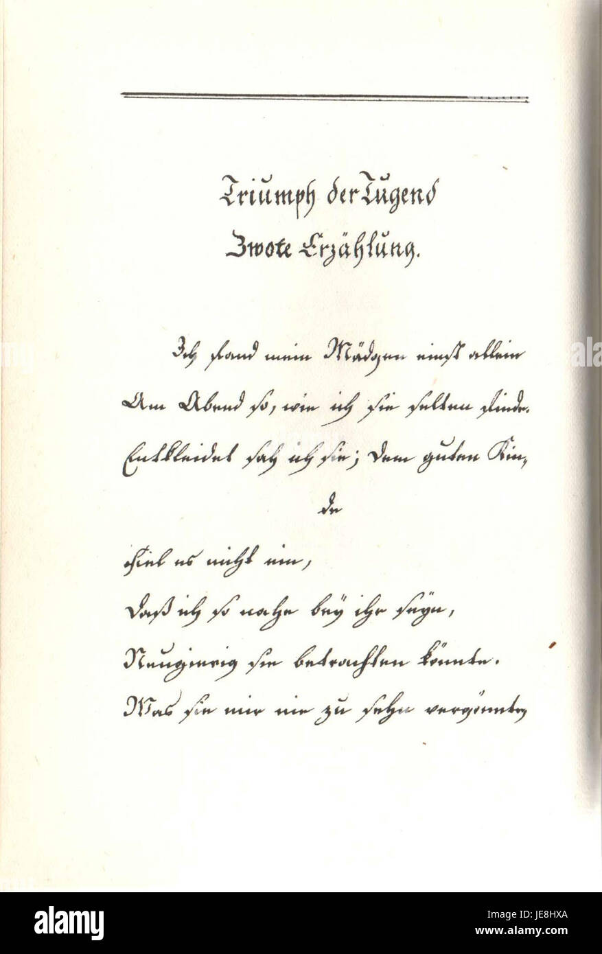 This is a page from Johann Wolfgang von Goethe's manuscript 'Annette ...