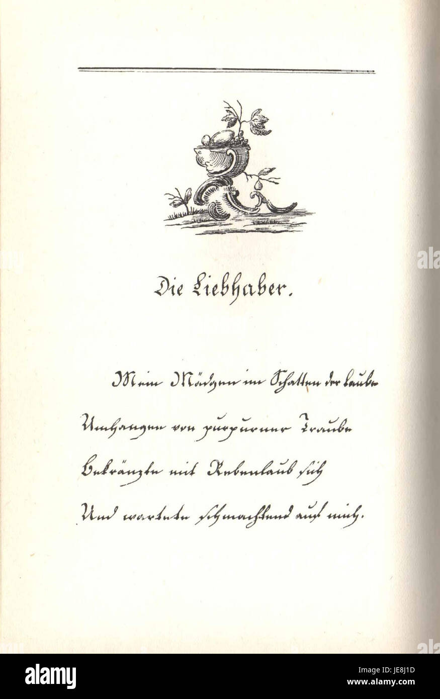 The manuscript titled *Annette* by Johann Wolfgang von Goethe, one of ...