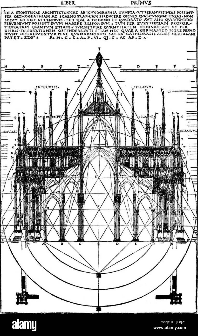 This image captures an architectural design by Beltrami for the façade ...