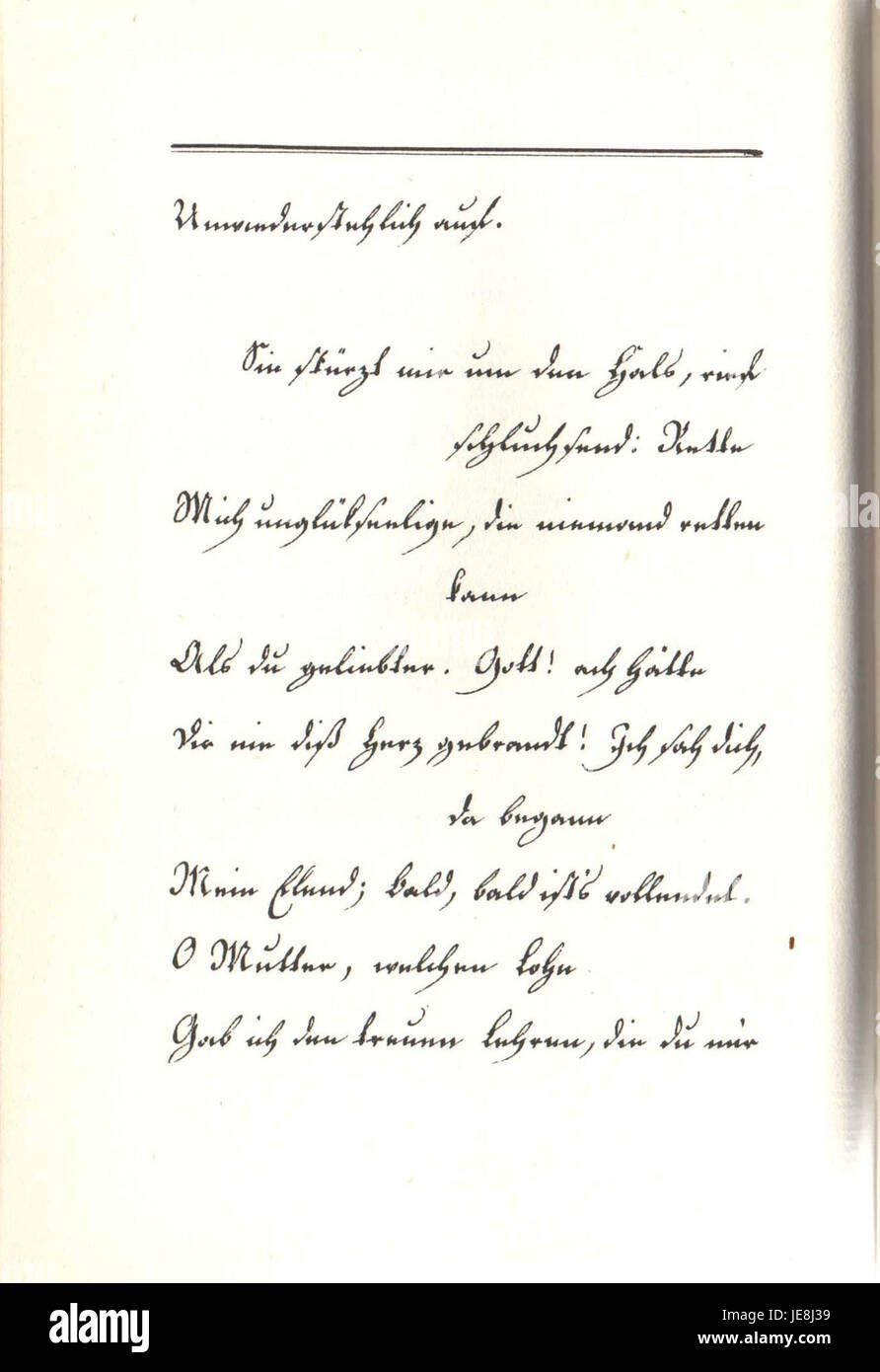 The 'Annette Manuscript' by Johann Wolfgang von Goethe, dated 050 ...