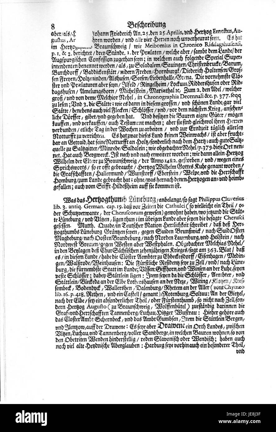 A historical map from *De Merian Saxoniae Inferioris*, showing the ...