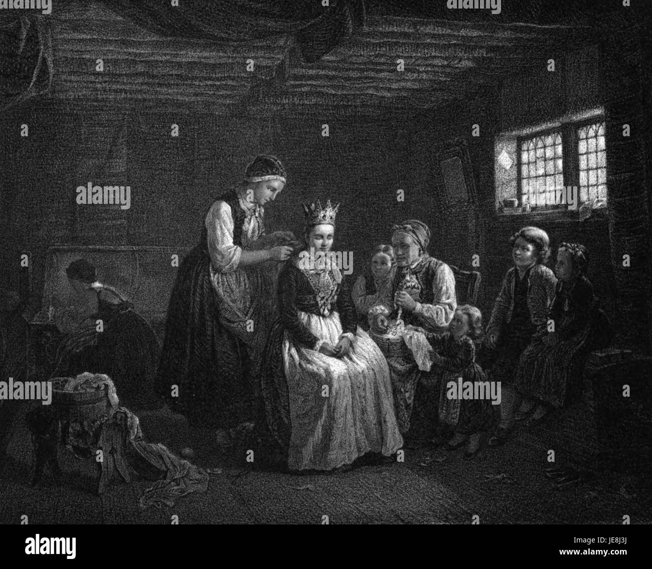 'Brudpenning' (Wedding Ring) by Adolph Tidemand, a Norwegian painting ...